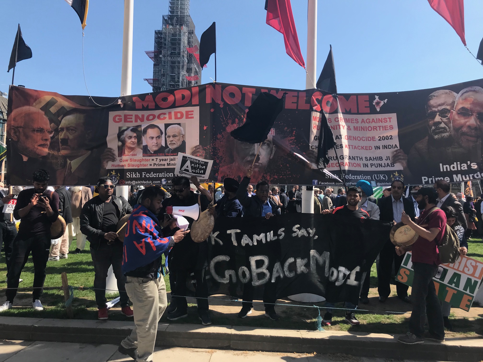 'Modi Go Home': Angry Protesters Confront the Prime Minister in London