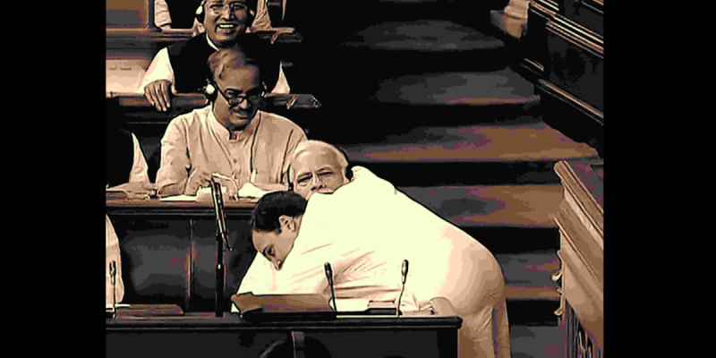 A Memorable Hug in Indian Politics