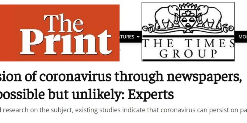 Times Group Sends Legal Notice to ThePrint for Article on Coronavirus ...