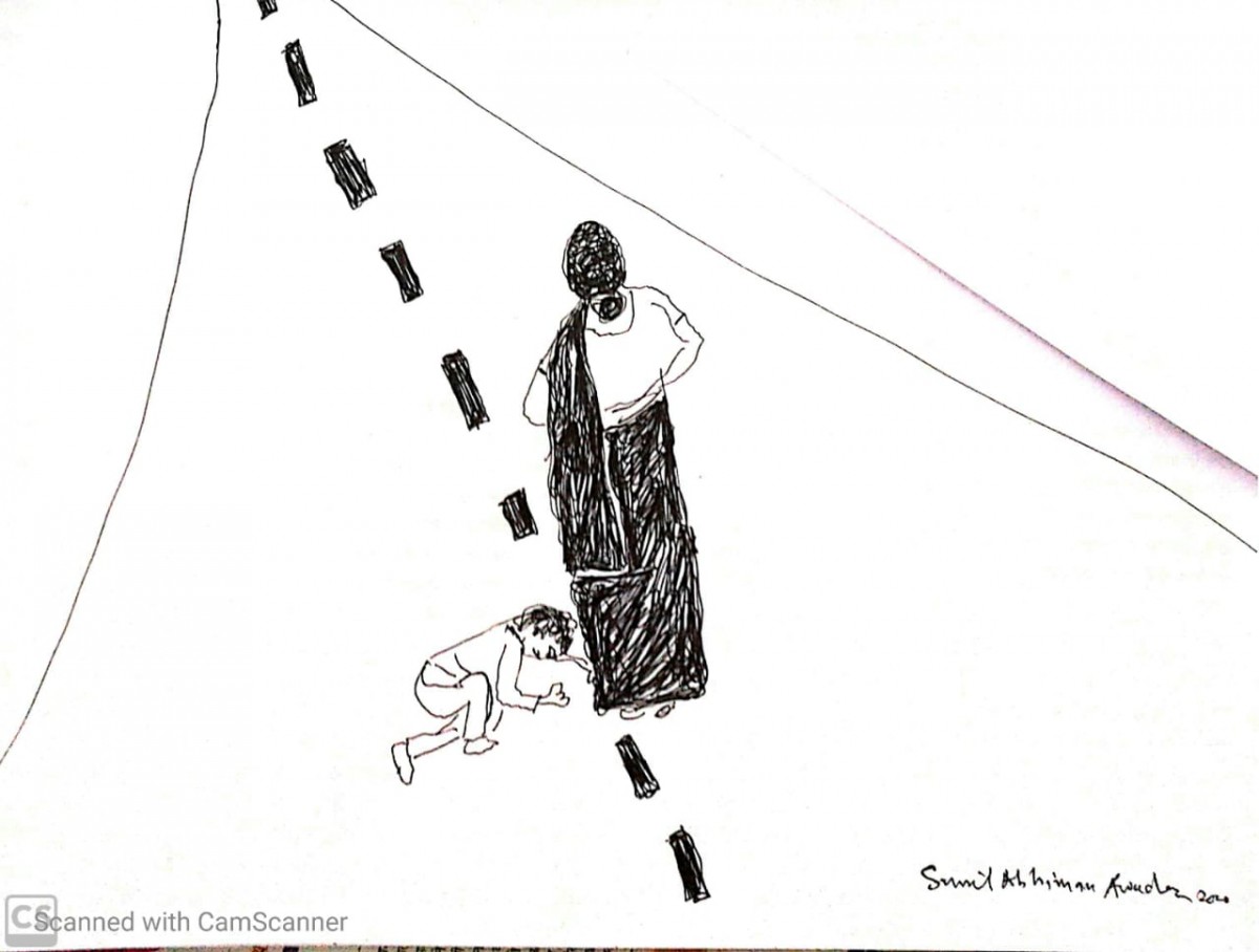In Sketches, Migrant Labourers' Long, Long Journey Home
