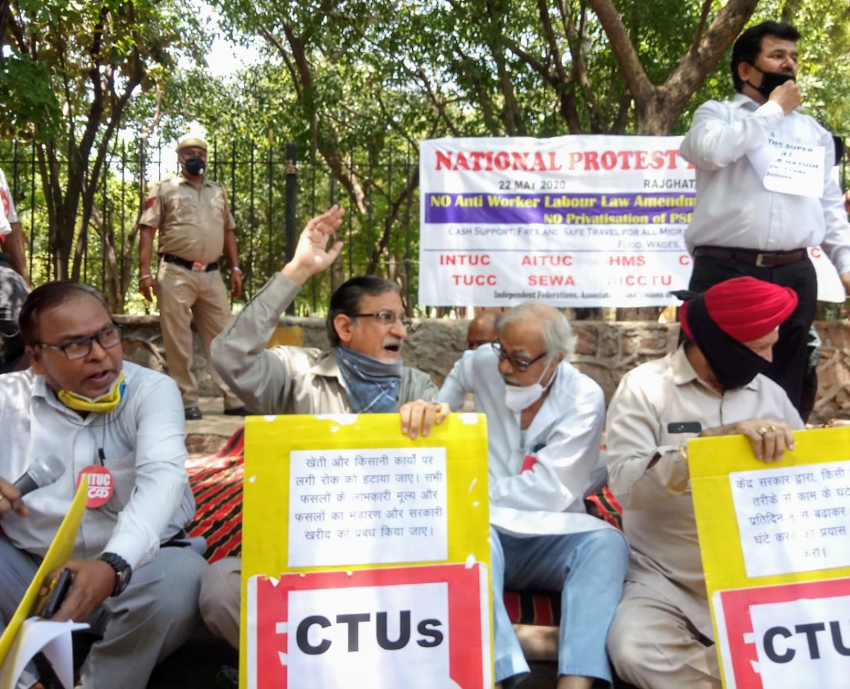 Trade Unions Across India Protest Changes in Labour Laws, Leaders ...