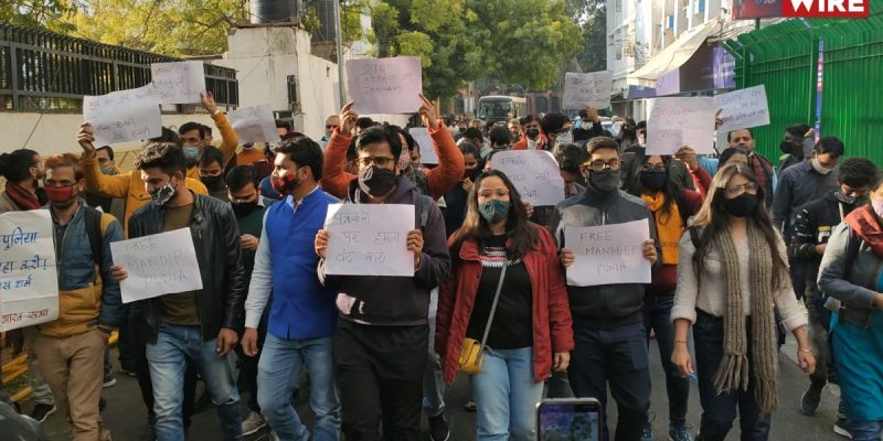 Watch | Journalists Protest Against Arrest of Mandeep Punia
