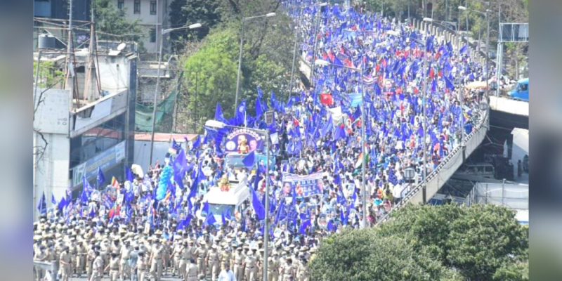 Massive Rally in Bengaluru Against Judge for Removing Ambedkar's Photo ...