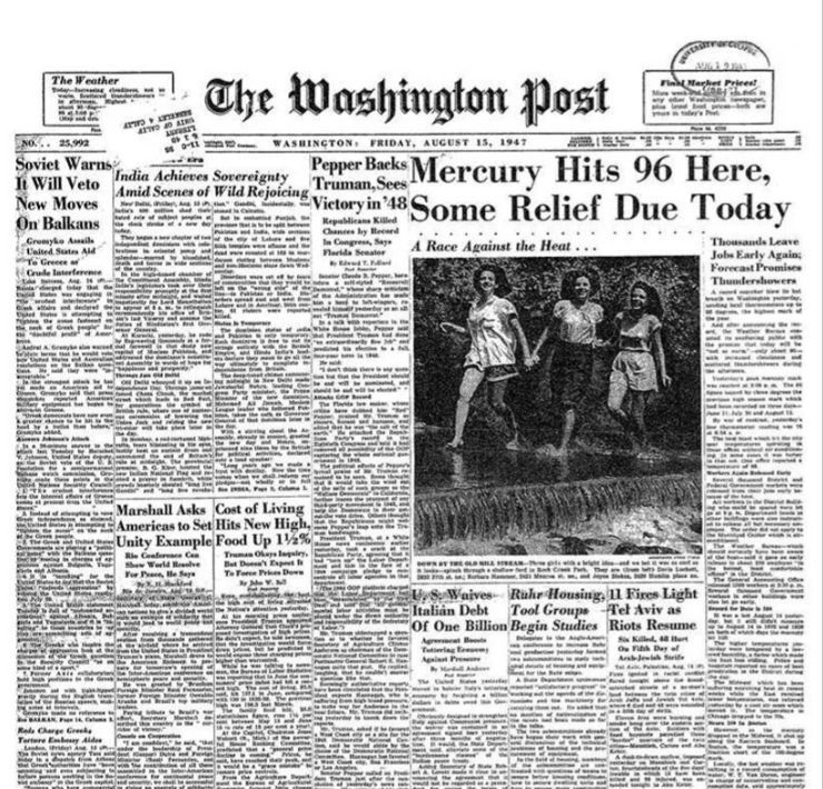 'Free India Is Born': What the Headlines Said on August 15, 1947