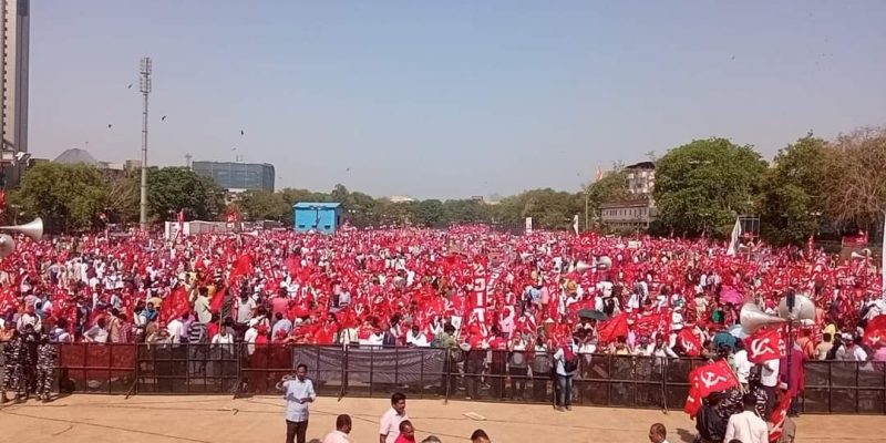 In Photos: Thousands at the Kisan-Mazdoor Sangharsh Rally in Ramlila ...